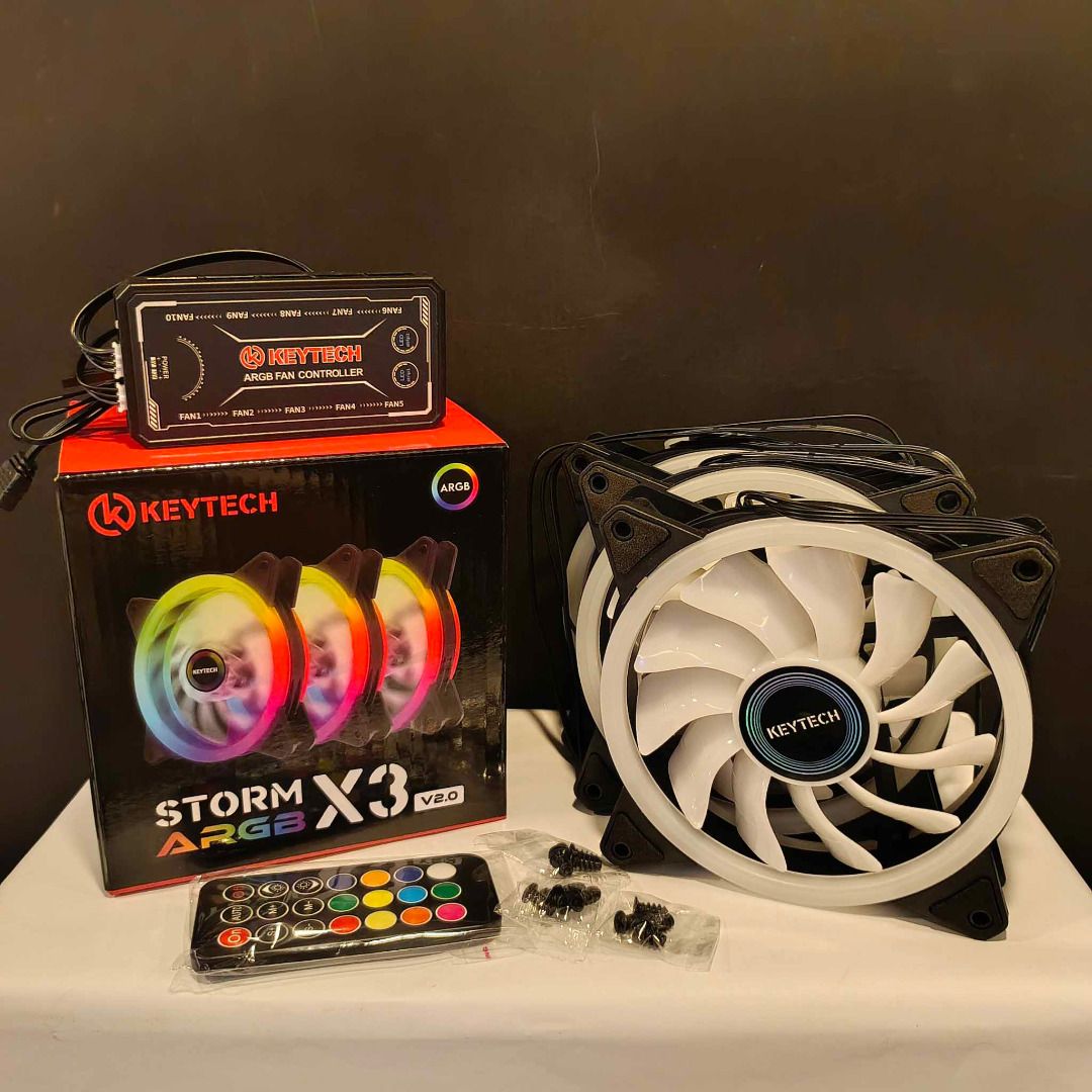 KEYTECH STORM X3 3IN1 ARGB FAN CONTROLLER, Computers & Tech, Parts ...