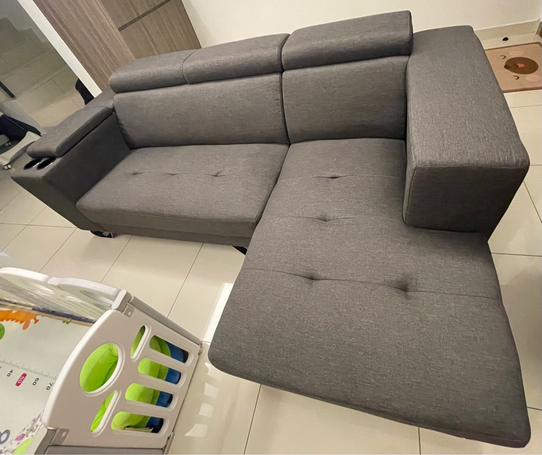 L Shape Sofa 8ft, Furniture & Home Living, Furniture, Sofas on Carousell