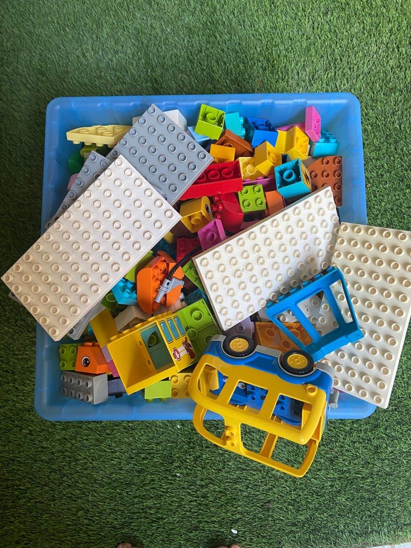 Lego Duplo with Mats, Hobbies & Toys, Toys & Games on Carousell