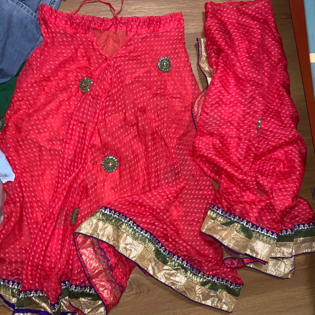 Indian suit Lengha skirt & shawl, Women's Fashion, Dresses & Sets ...
