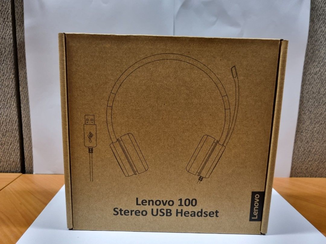 Lenovo 100 Stereo Usb Headset Audio Headphones Headsets On Carousell