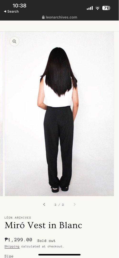 Leon Archives Miro Vest in Blanc, Women's Fashion, Tops, Shirts on Carousell