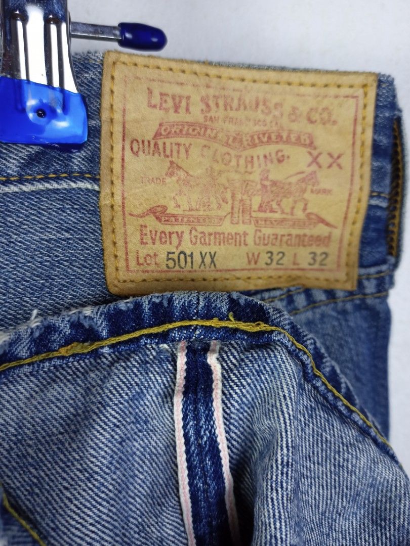 Levis 501xx 1947 repro selvedge denim pants, Luxury, Apparel on Carousell