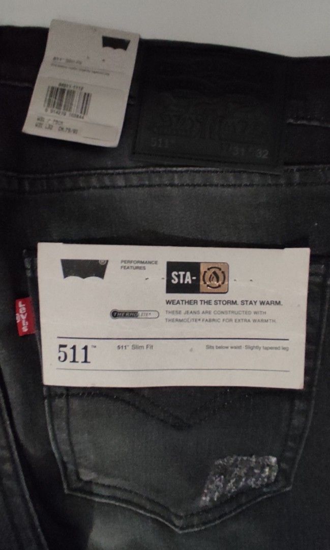 Levi's 511 Slim Fit, Thermolite, Men's Fashion, Bottoms, Jeans on Carousell