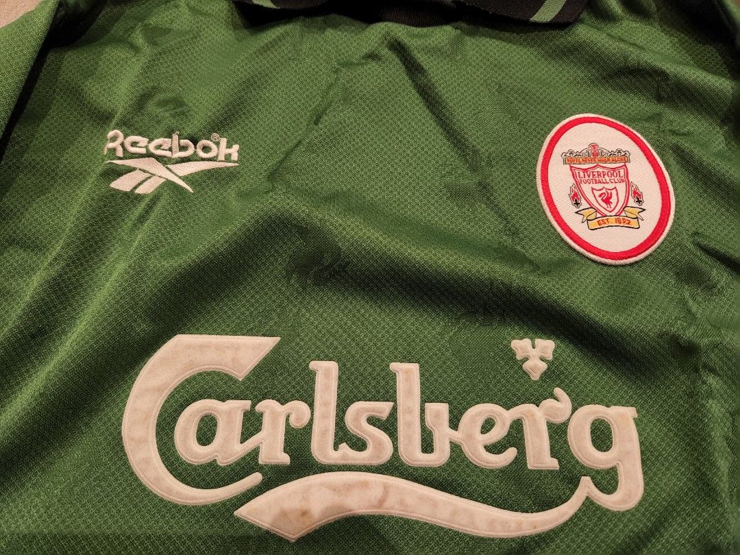 Liverpool FC Green Vintage Goalkeeper Jersey, Men's Fashion, Activewear ...