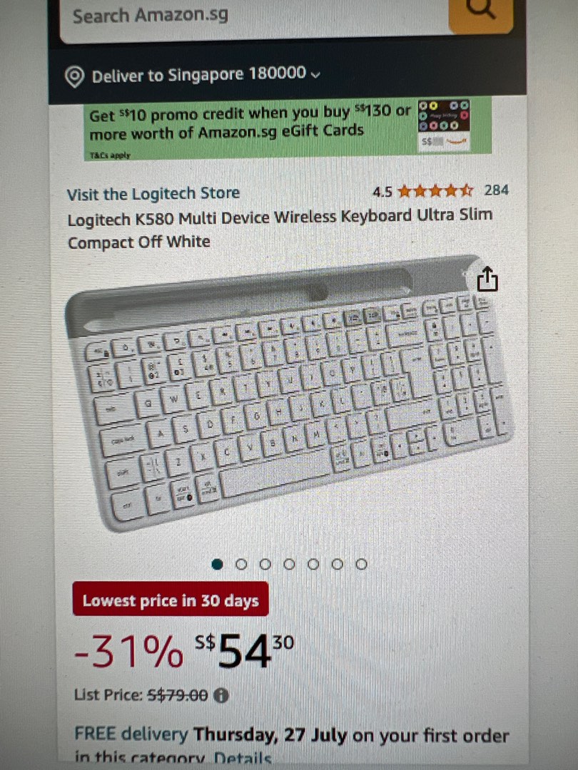 Logitech Slim Multi Device K580 Computers Tech Parts Accessories Computer Keyboard On