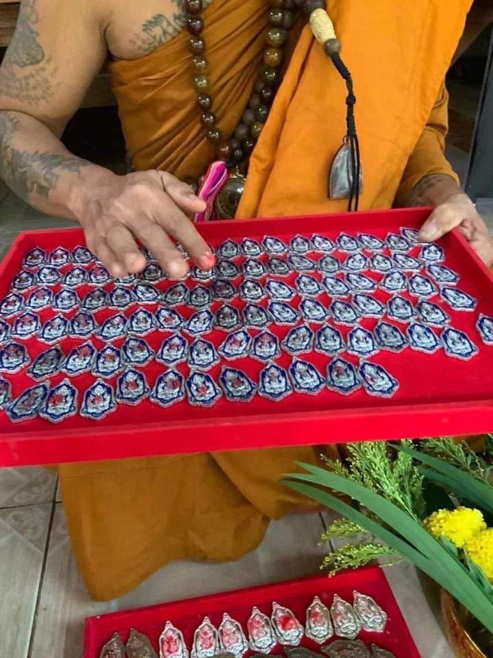 Lp Sunit Rian Kwan thung Naka thep Racha chok /Material Copper orange ...