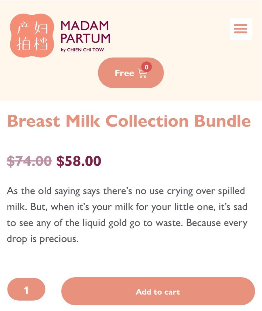 Madam Partum Breast Milk Collection Bundle, Babies & Kids, Nursing ...