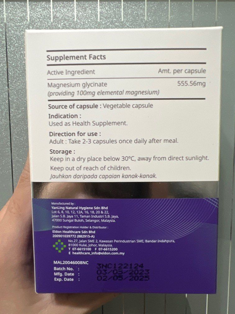 Magelax Magnesium Glycinate, Health & Nutrition, Health Supplements ...