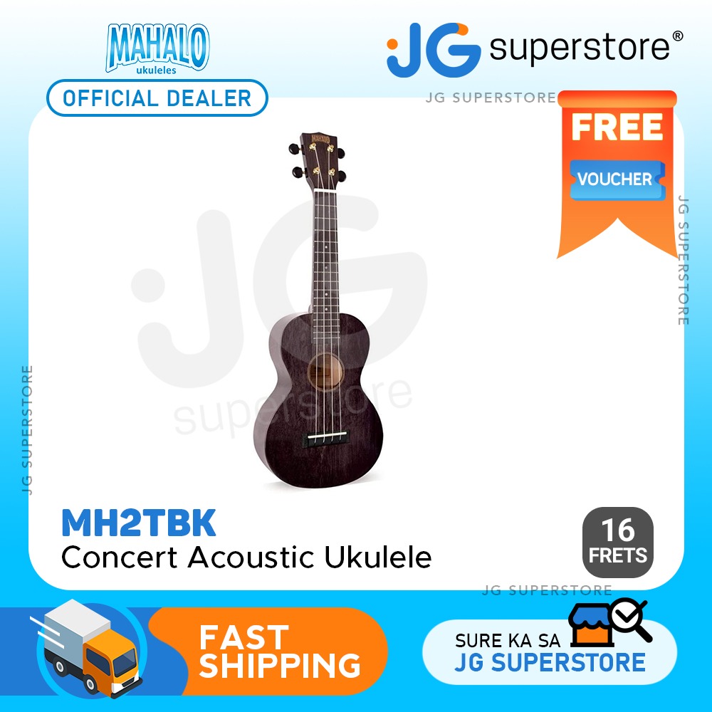 Mahalo Hano Series Concert Acoustic Ukulele 4 String Guitar with 16 ...