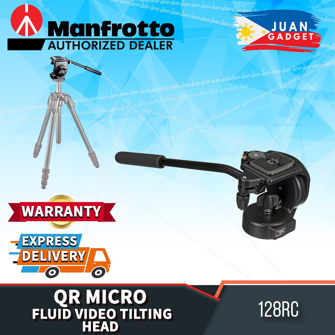 Manfrotto 128RC Aluminum QR Micro Fluid Video Tilting Head for VCR ...