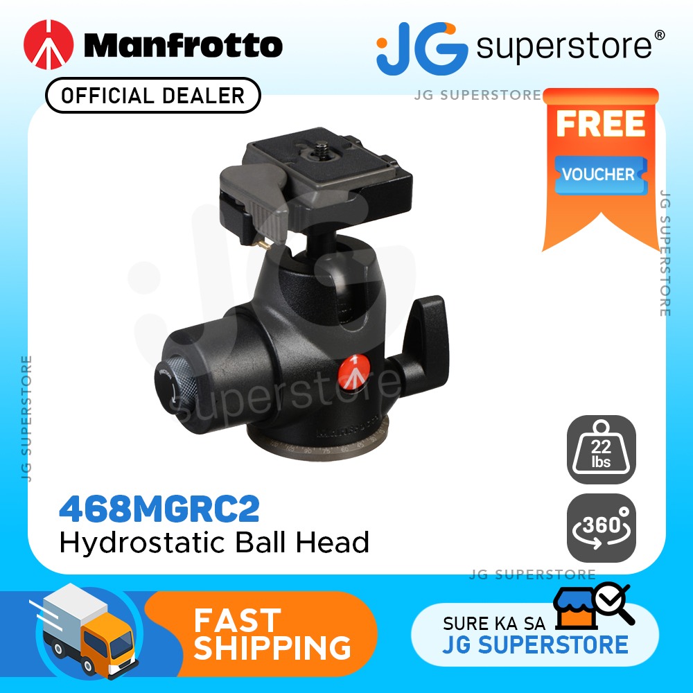 Manfrotto 468MG Hydrostatic Ball Head with RC2 Rapid Connect System ...