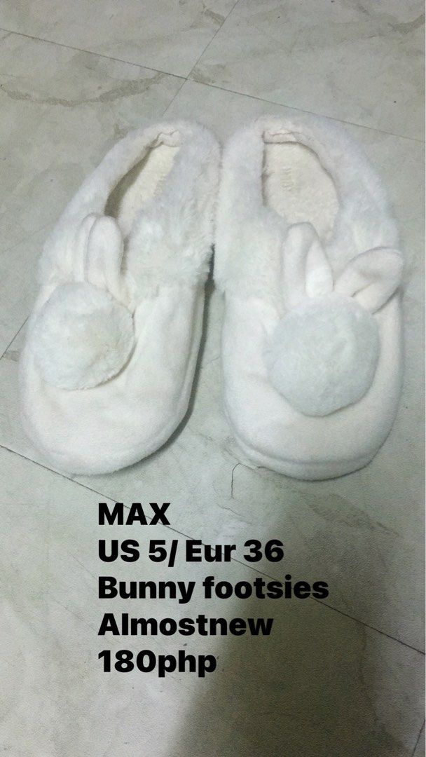 Max Bunny Footsies, Women's Fashion, Footwear, Slippers and slides on ...