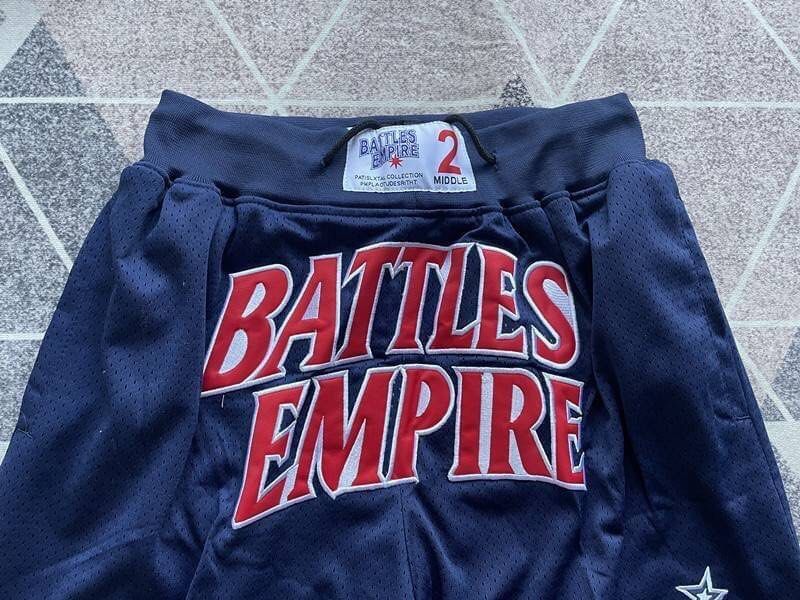 Men's Battles Empire genuine embroidery basketball shorts, 他的時尚, 褲子, 短褲 ...