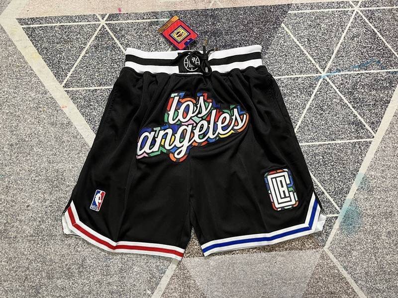 Men's NBA LOS ANGELES genuine embroidery basketball shorts, 他的時尚, 褲子 ...