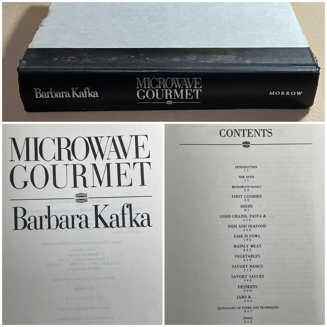 Microwave Gourmet by Barbara Kafka 1987 | Cookbook / Recipe Book on ...