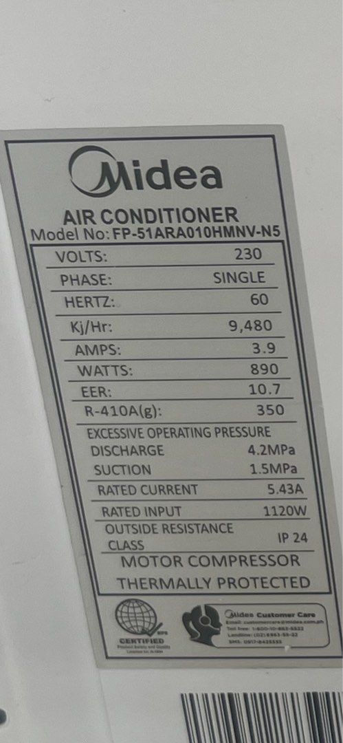 Midea 1hp window type ac, TV & Home Appliances, Air Conditioning and ...