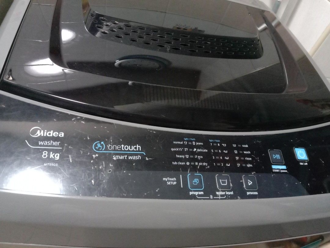 Midea 8kg top load washing machine, TV & Home Appliances, Washing ...
