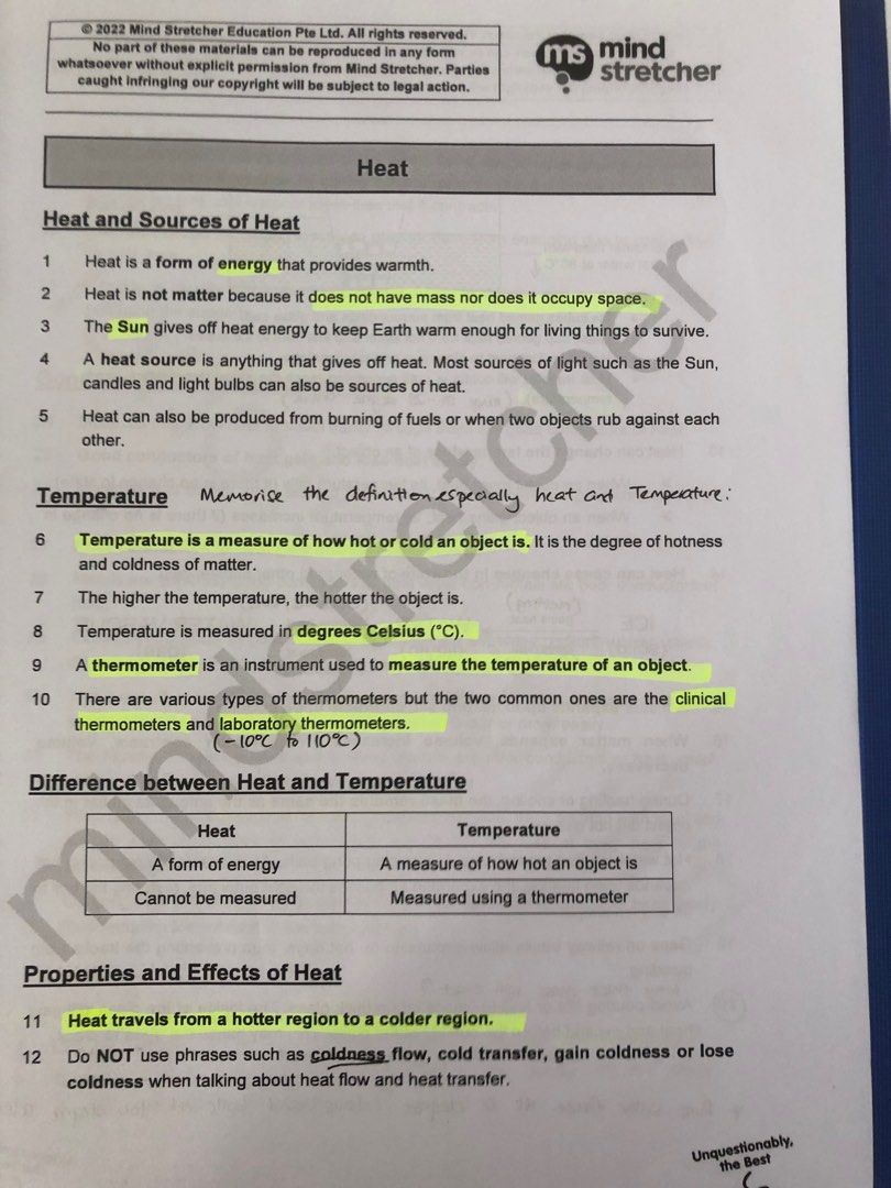 Mind Stretcher 2022 PSLE P6 Science Bootcamp notes and revision ...