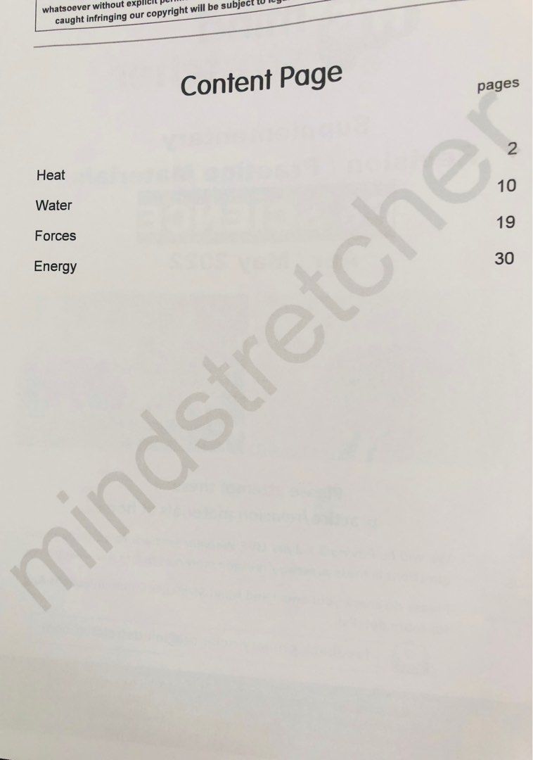 Mind Stretcher 2022 PSLE P6 Science Bootcamp notes and revision ...