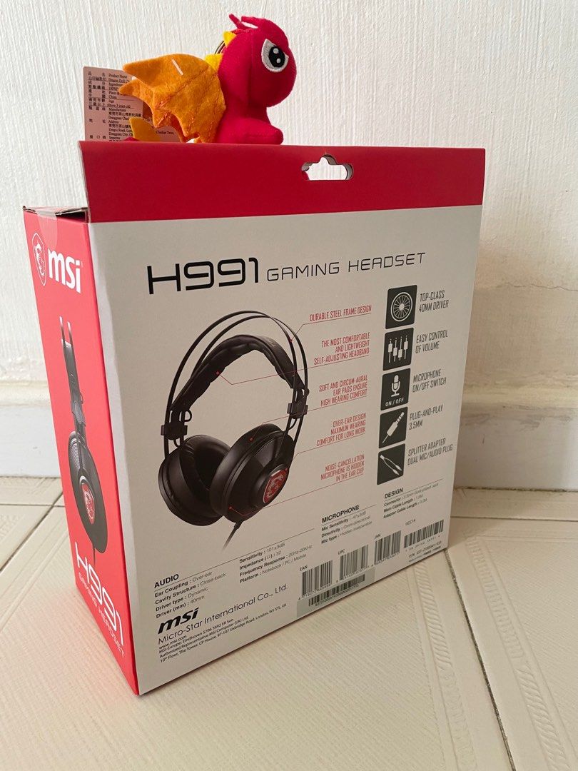 MSI Gaming Set (Headset + Dragon Plushy Keychain), Audio, Headphones ...