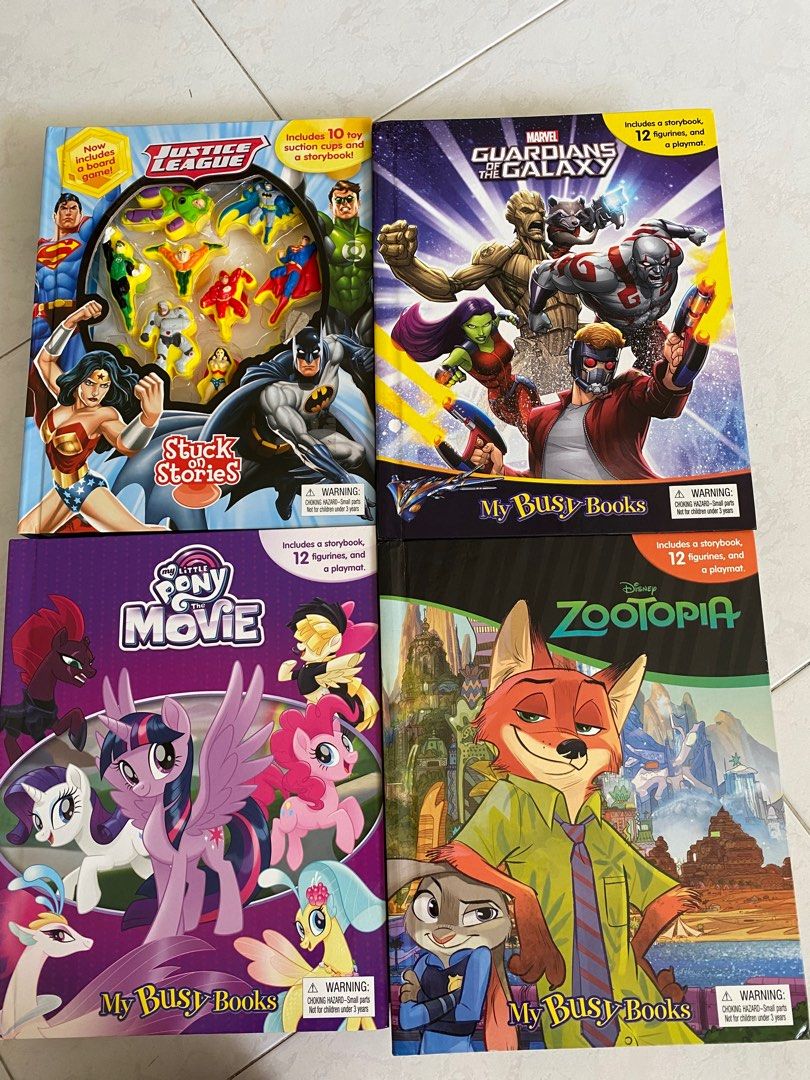 My Busy book-Justice League, my little pony , zootopia, guardians of ...
