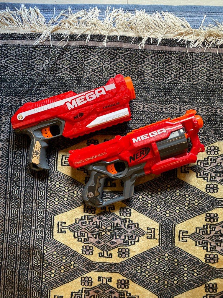 Nerf mega magnus and cyclone shock, Hobbies & Toys, Toys & Games on ...