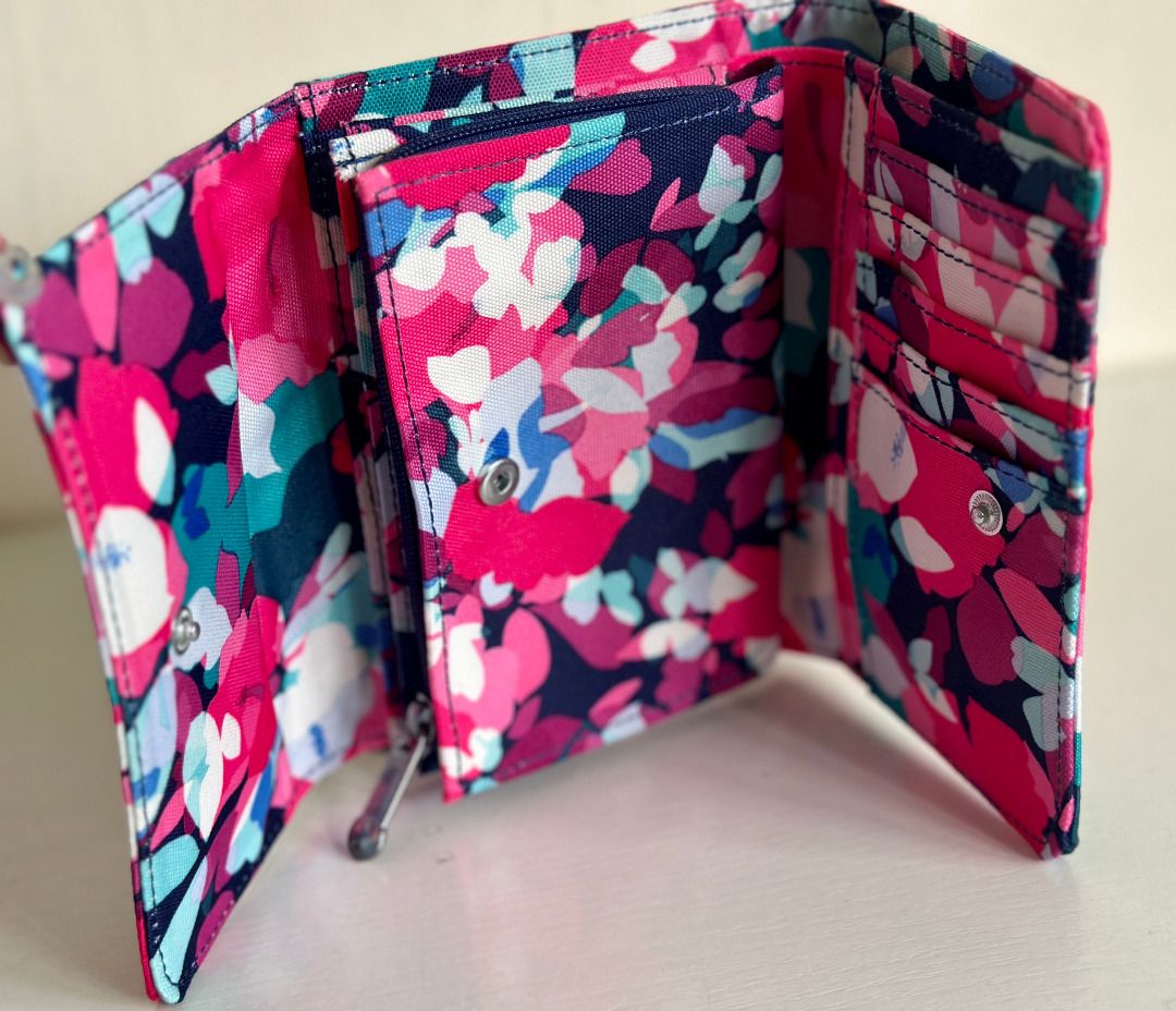 NEW! KIPLING PIXI MEDIUM ORGANIZER WALLET PURSE - ELECTRIC BLOSSOM on ...