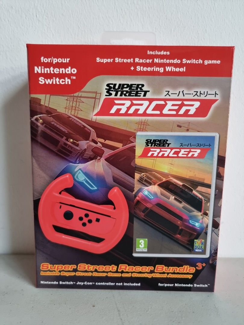 Nintendo Switch - Super Street Racer with Steering Wheel attachment ...