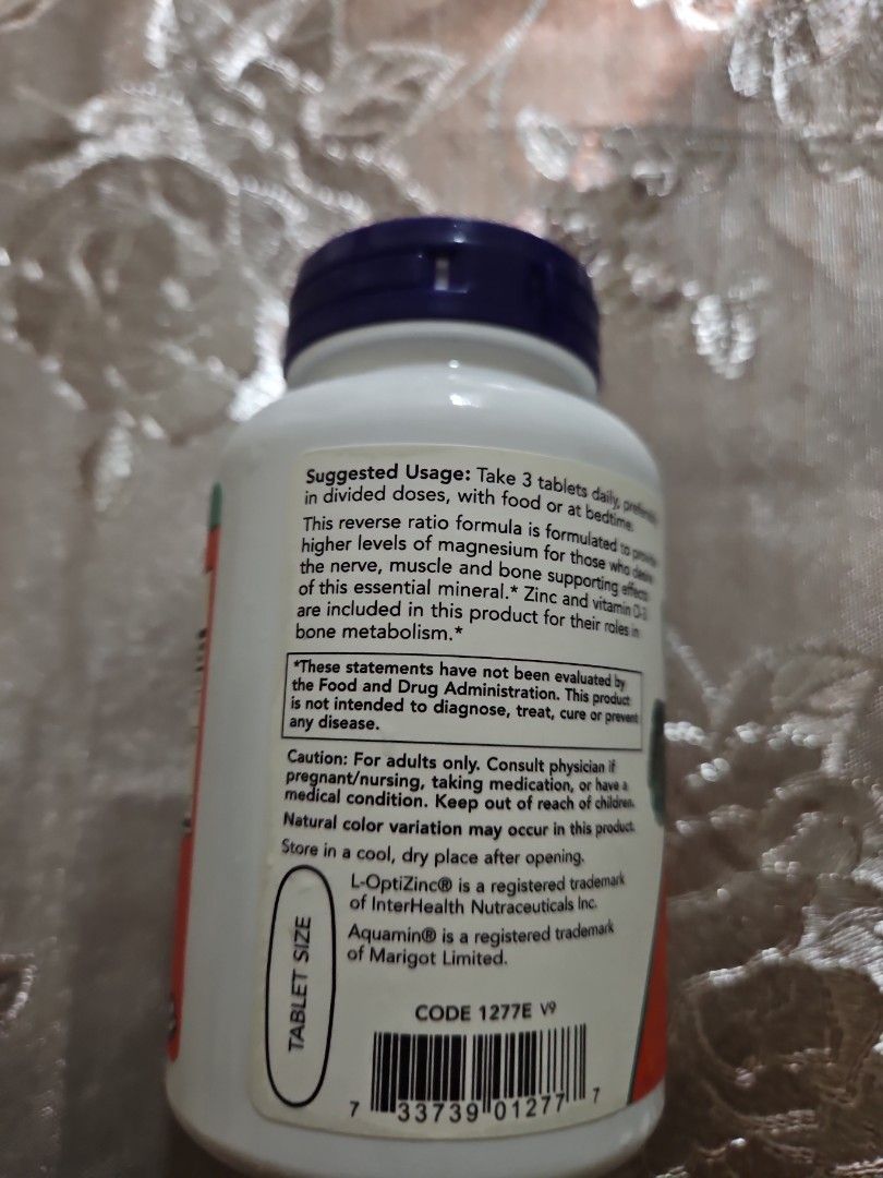 NOW Magnesium & Calcium 100 tablet, Health & Nutrition, Health ...