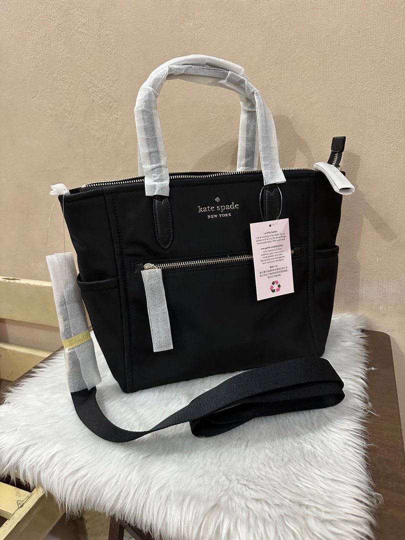 Original Kate Spade Chelsea Nylon Medium Satchel in Black, Women's ...