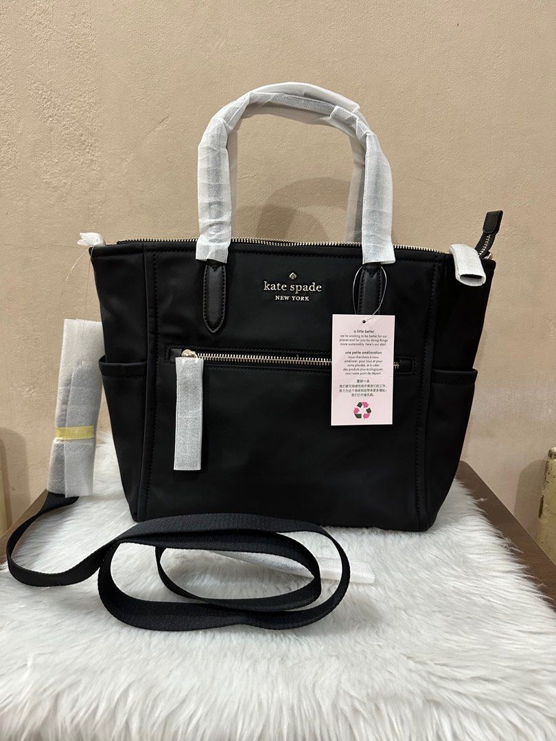 Original Kate Spade Chelsea Nylon Medium Satchel in Black, Women's ...