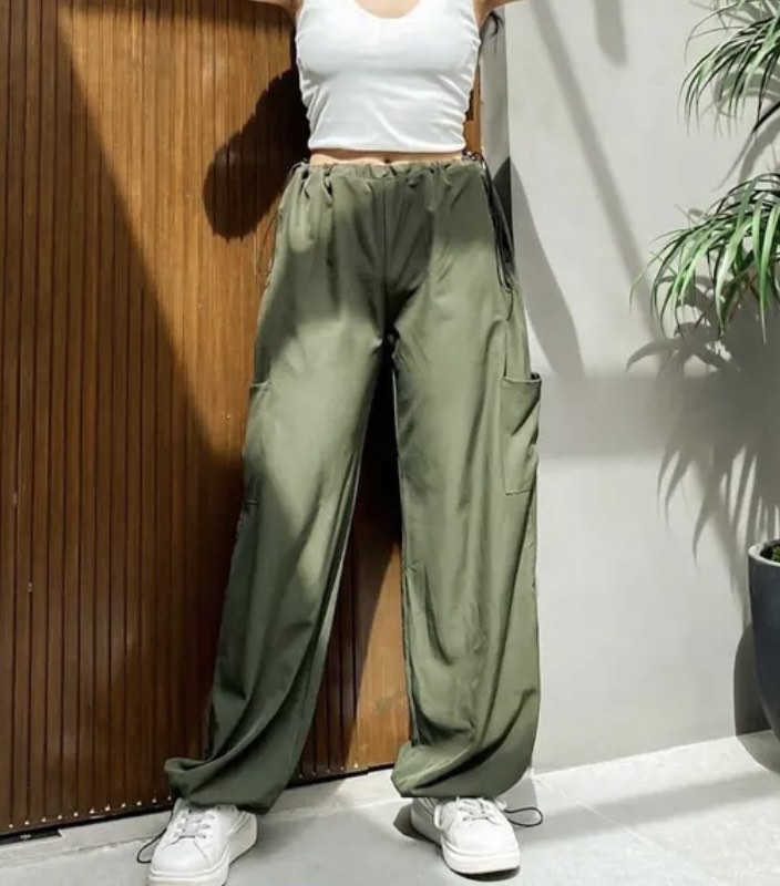 Parachute String Cargo Pants, Women's Fashion, Bottoms, Other Bottoms ...