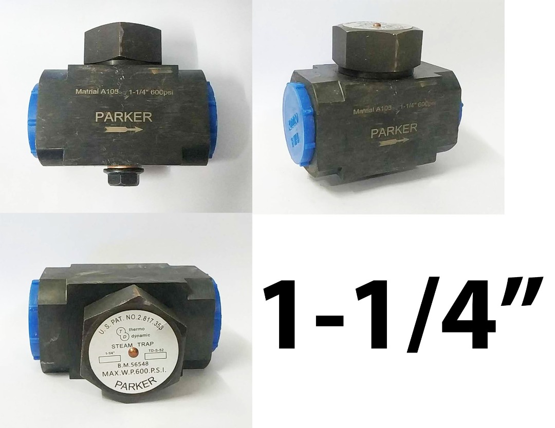 PARKER THERMO DYNAMIC STEAM TRAP 1-1/4" x 600 PSI THREADED