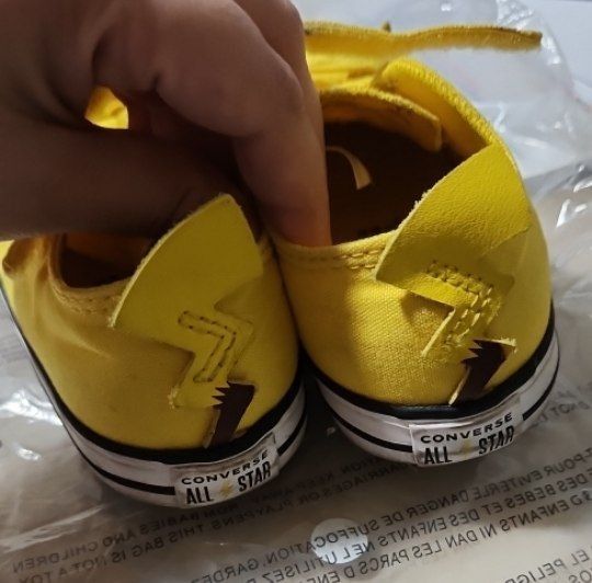 Pikachu X Converse Sneakers, Babies & Kids, Babies & Kids Fashion on ...