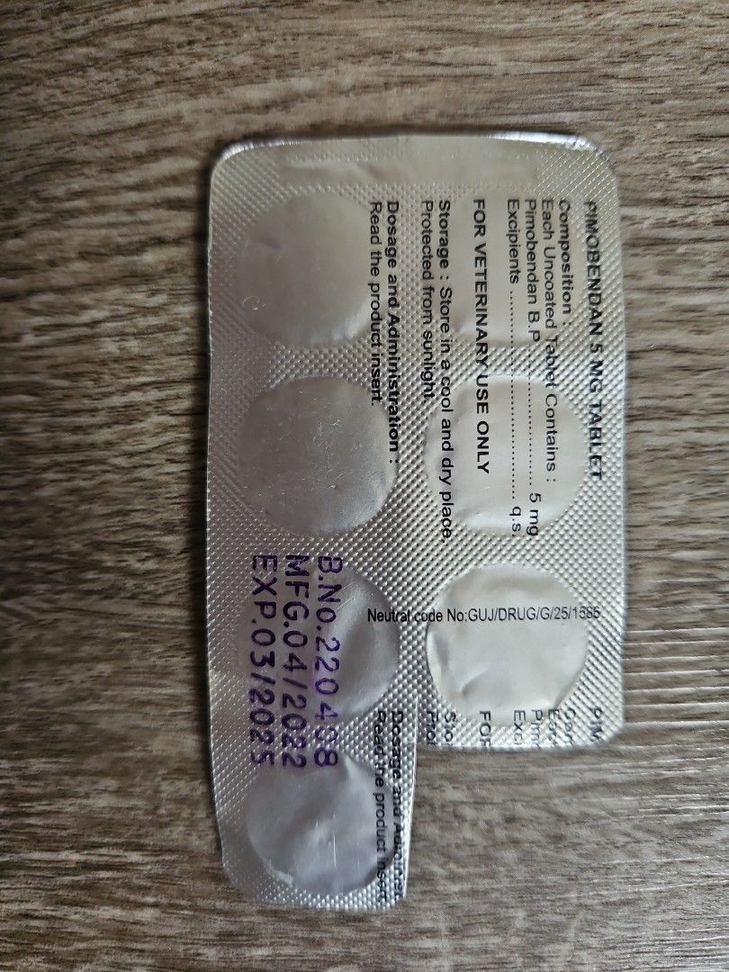 Pimobendan 5mg tablet (7 tablets) on Carousell