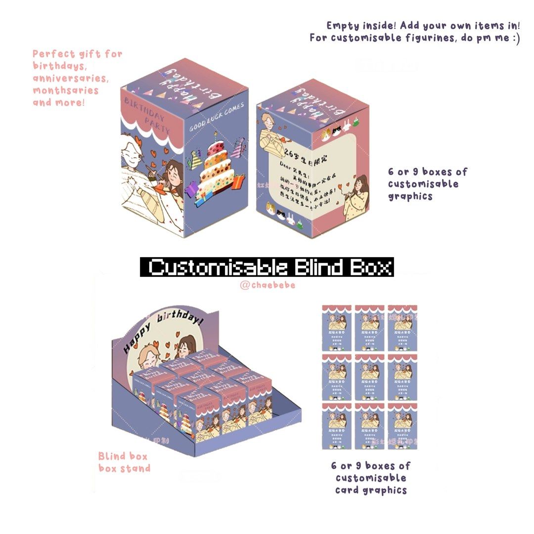[PO] Customisable Blind Box ☁️ , Hobbies & Toys, Stationery & Craft ...