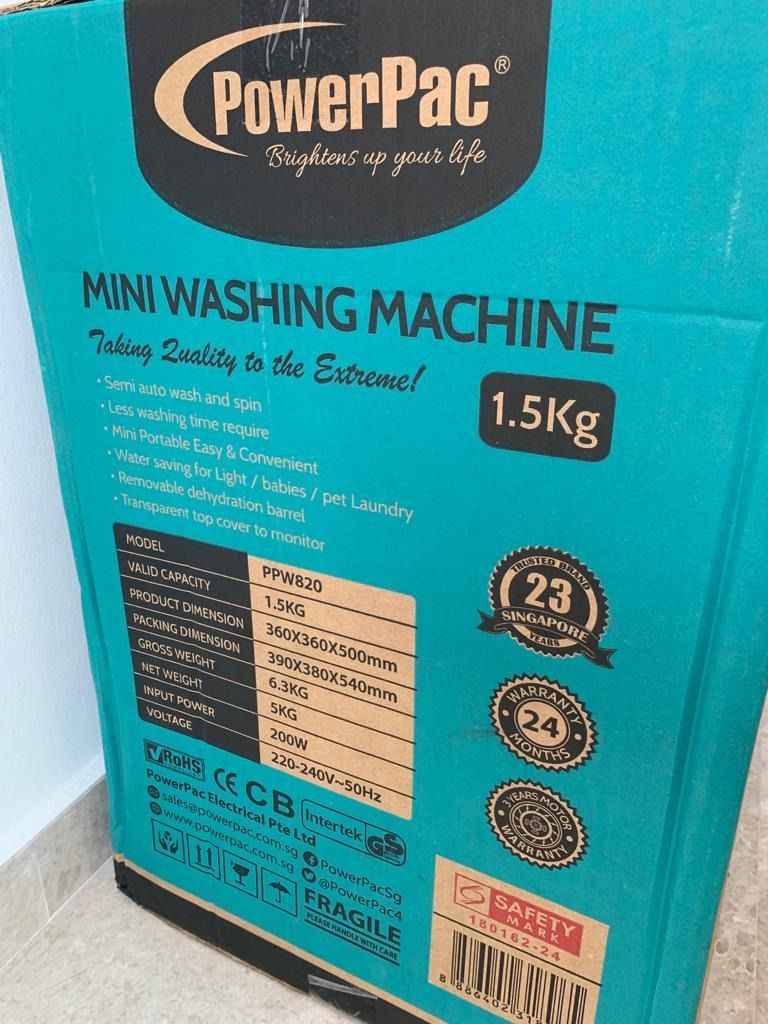 PowerPac Mini Washing Machine, TV & Home Appliances, Washing Machines ...
