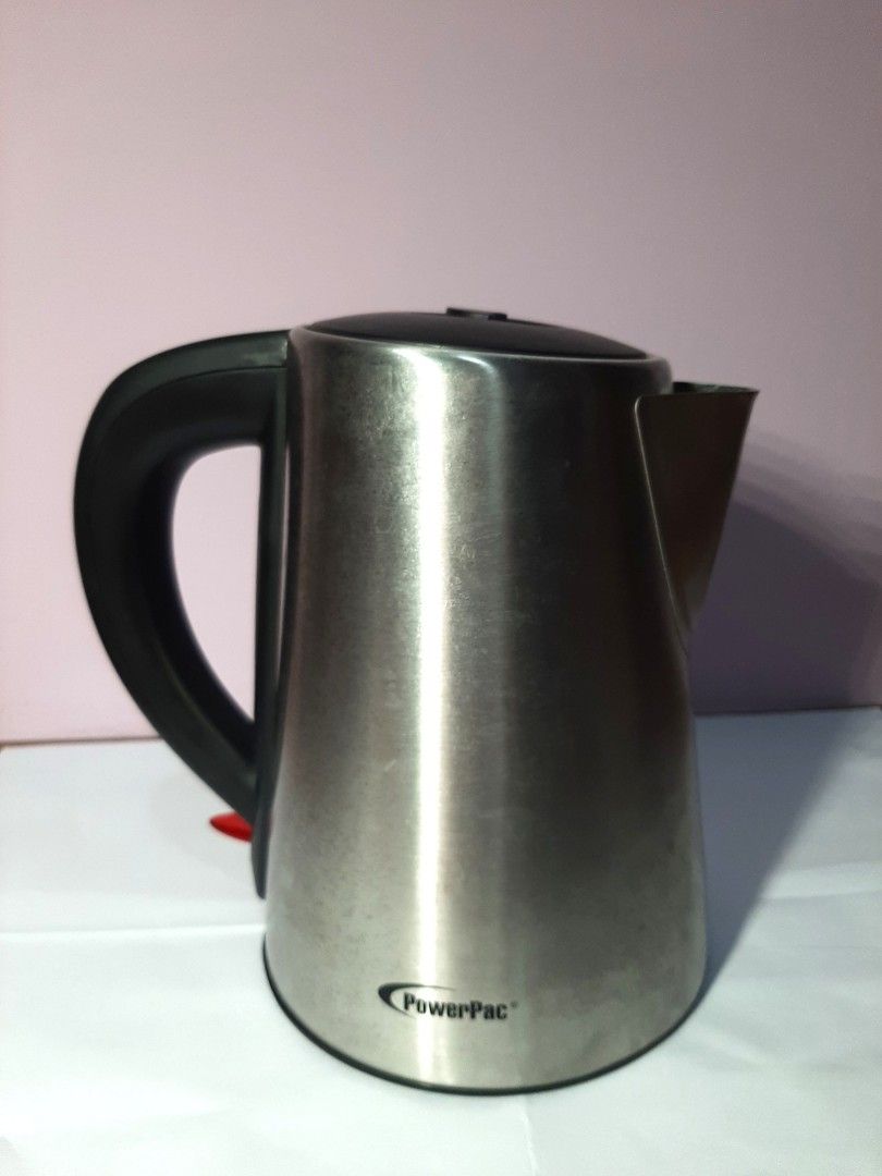Powerpac 1L Stainless steel cordless jug, TV & Home Appliances, Kitchen ...