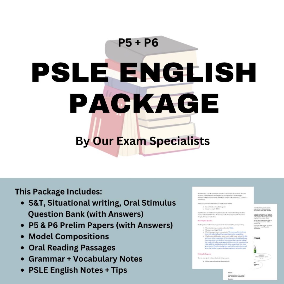 PSLE English (Notes | Past Year Prelim Papers | Topical Question Bank ...
