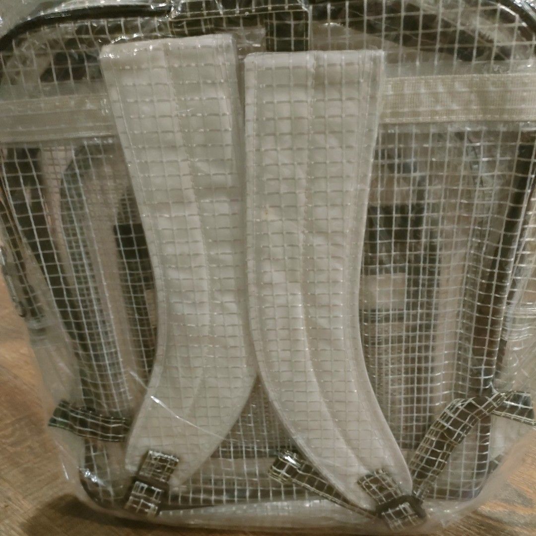 PVC Cleanroom Grid backpack 17", Luxury, Bags & Wallets on Carousell