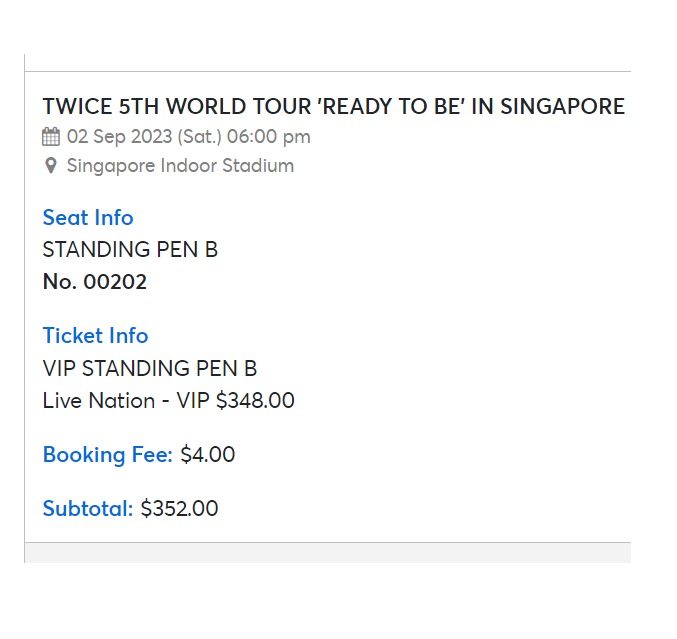 [QN 202X] TWICE Ready To Be Concert Day 1 Sat VIP Standing Pen B ...