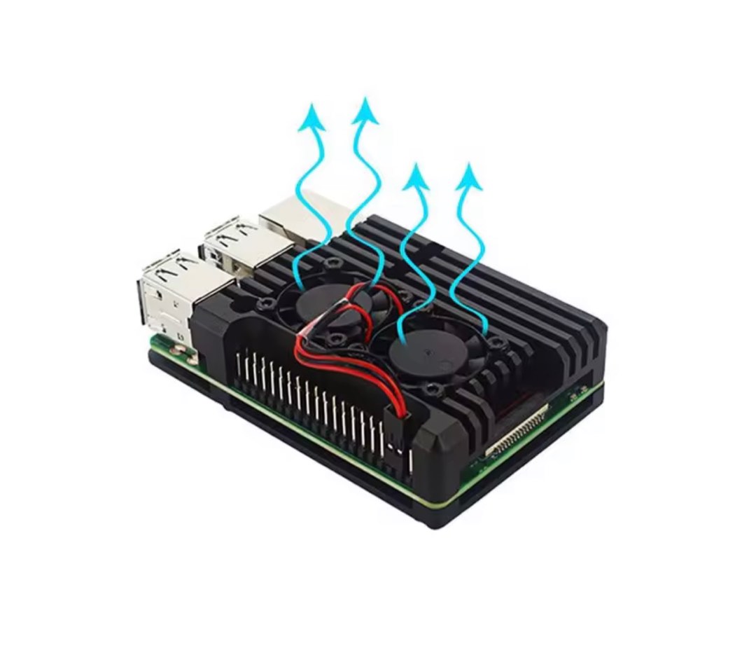 Raspberry Pi 4 Case: Heatsink with dual fan, Computers & Tech, Parts ...