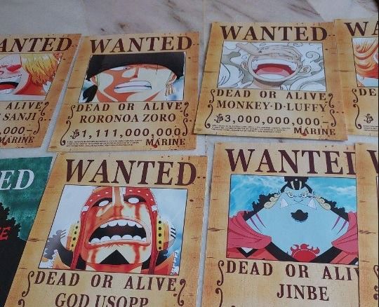 REJECT FAULTY LESS 1 PIECE One Piece Wanted Poster 19.5x28.5cm Luffy 3 ...