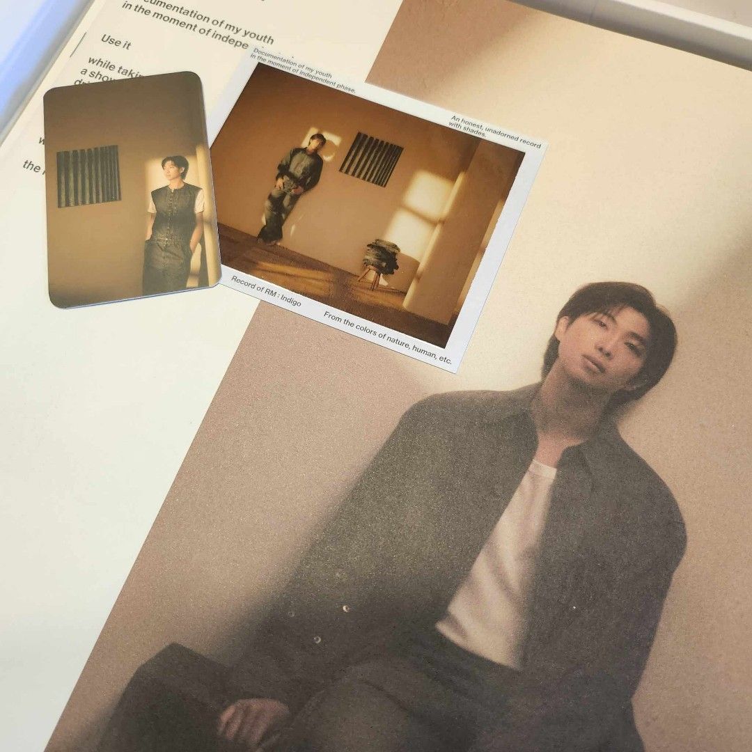 RM BTS Kim Namjoon Indigo Vinyl Album Complete Inclusion with Photocard ...