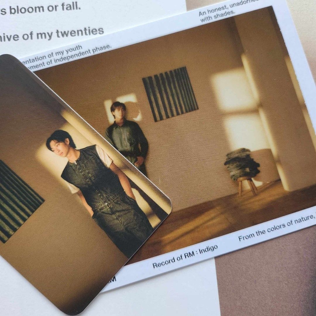 RM BTS Kim Namjoon Indigo Vinyl Album Complete Inclusion with Photocard ...