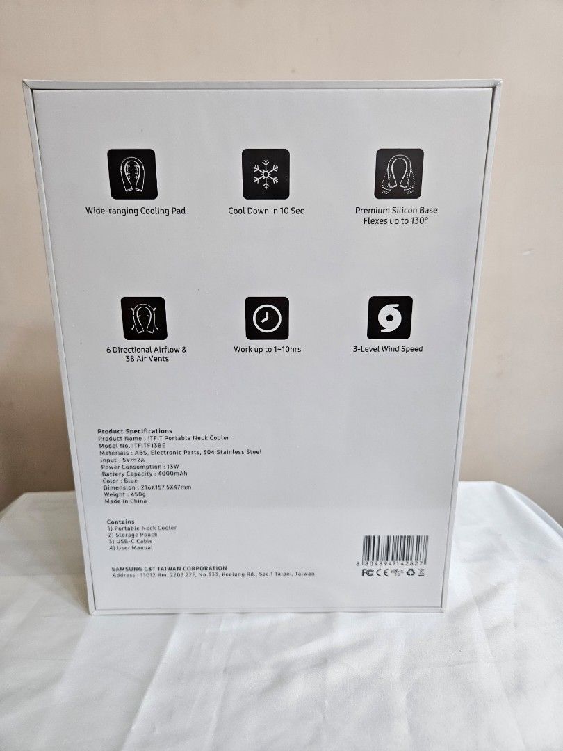 [全新未拆]Samsung Portable Neck Cooler 三星掛頸吹風機, 運動產品, 其他運動配件 - Carousell