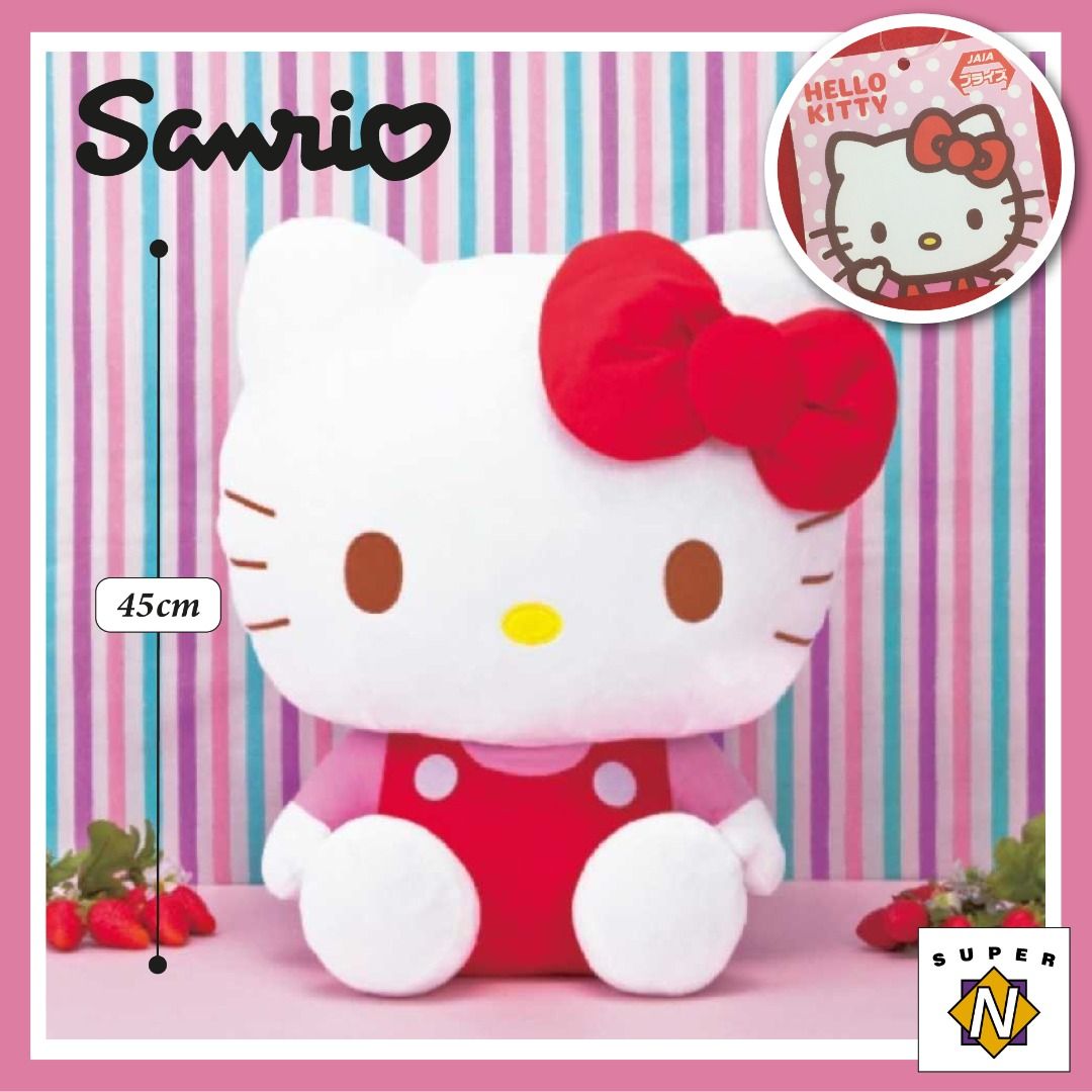 Sanrio Characters - Hello Kitty Strawberry Color Doll Giga Jumbo Plush ...
