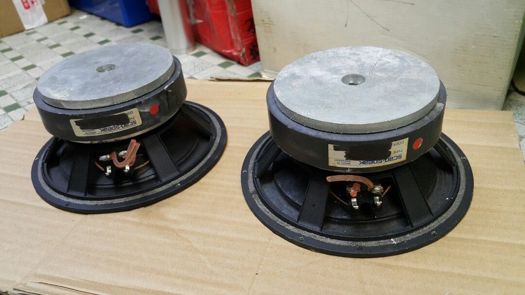 舊裝，名種喇叭，鄒皮瓜，scan soeak Made in DENMARK 喇叭，單元一對，無聲音，要修理, 音響器材, 其他音響配件及設備 ...