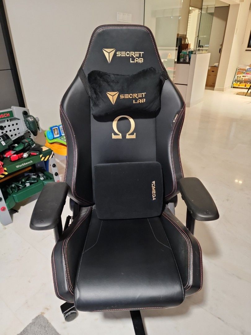 Secretlab Omega Chair Black, Furniture & Home Living, Furniture, Chairs ...